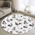 3ft Round Rug Farmhouse Chicken Area Rugs for Living Room Bedroom ...