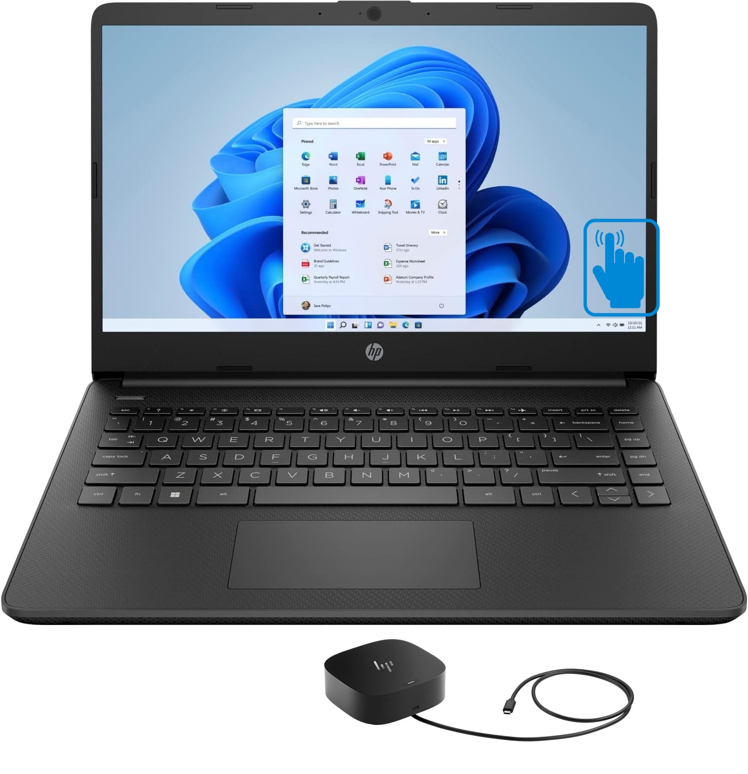 HP 14-fb100 Home/Business Laptop (AMD Ryzen 3 5300U 4-Core, 14.0in 60 ...