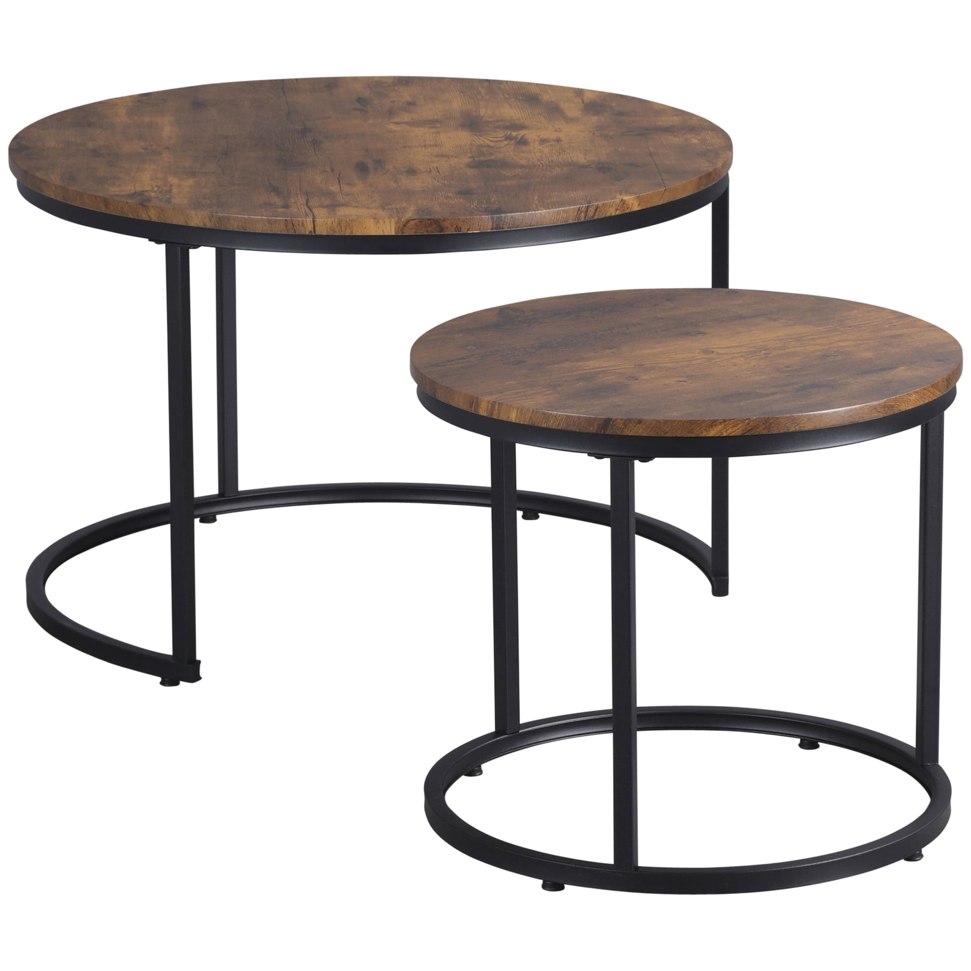 Click here for Homcom Round Coffee Table Set Of 2 Nesting Tables... prices