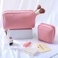 2 Pack Small Makeup Bag Set Corduroy Cosmetic Pouch Travel Toiletry ...