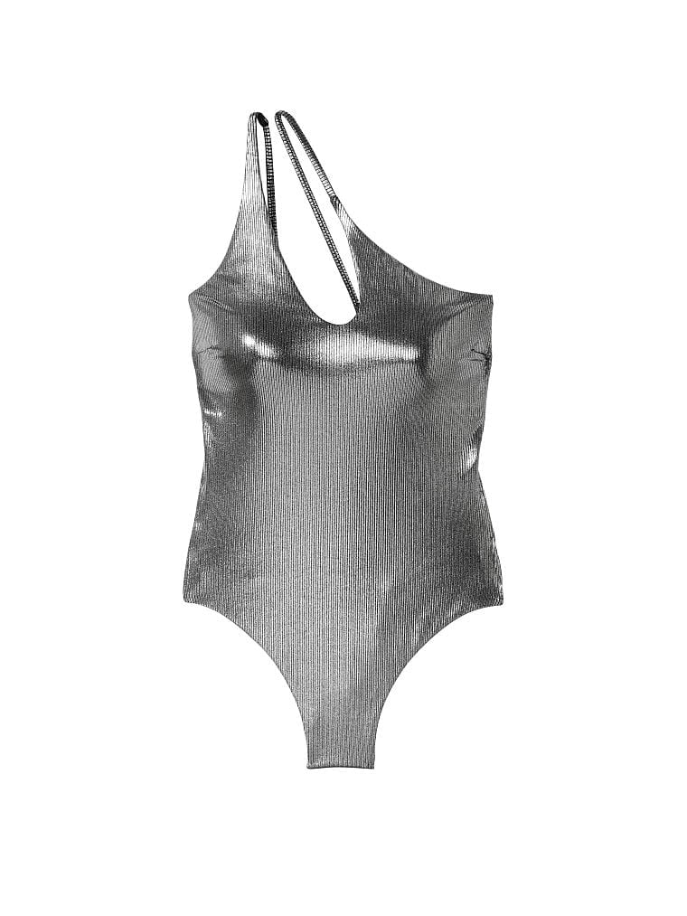 New Victorias Secret Cut Out Metallic One Shoulder One Piece Swimsuit