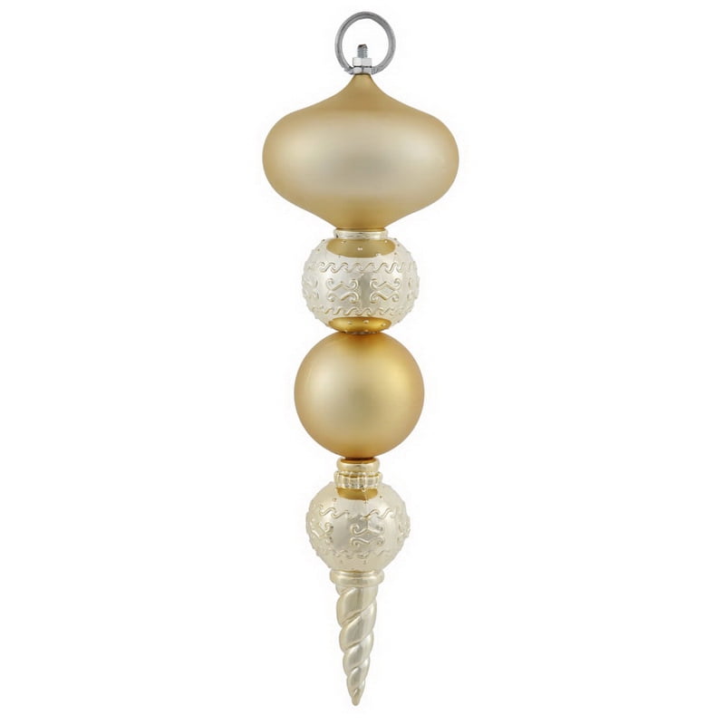 13" Gold UV Shiny Matte Ball Finial - Walmart.com