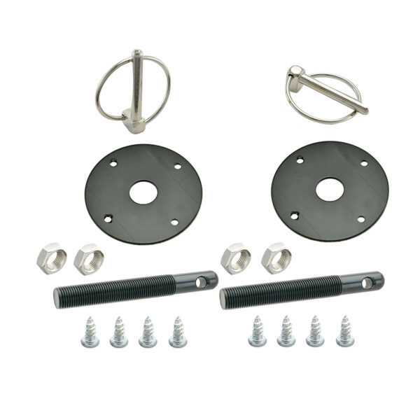 Hood Pin Kit Flip-Over Clips 1/2in Dia. Black - Walmart.com