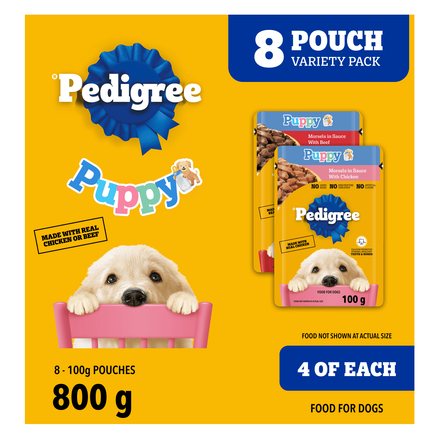 Click here for Pedigree Puppy Wet Dog Food Variety 3.6kg 1.8lb prices