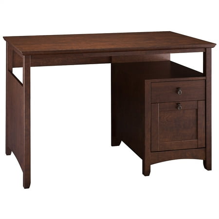 Bush Furniture Buena Vista Wood Computer Desk with Drawers in Cherry ...