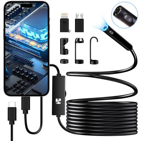 Endoscope Camera, Dual Lens Scope for Multiple Viewing Angles, High ...