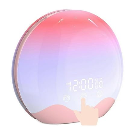 JALL Light Sunrise Alarm Clock for Heavy Sleepers, FM Radio, 7 Sounds ...