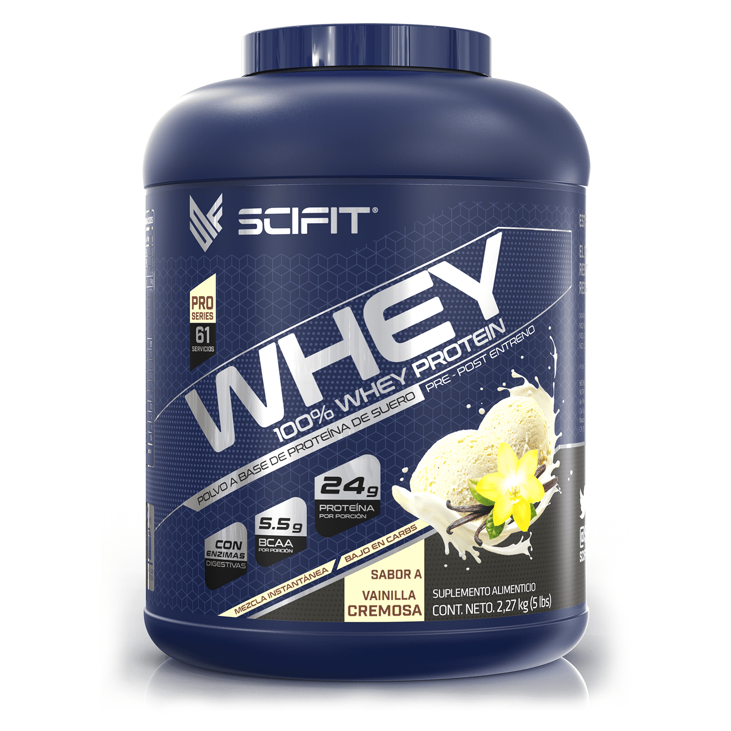 Proteína 100% Whey SCIFIT Sabor Vainilla Cremosa 5 lb 61 serv | Walmart ...