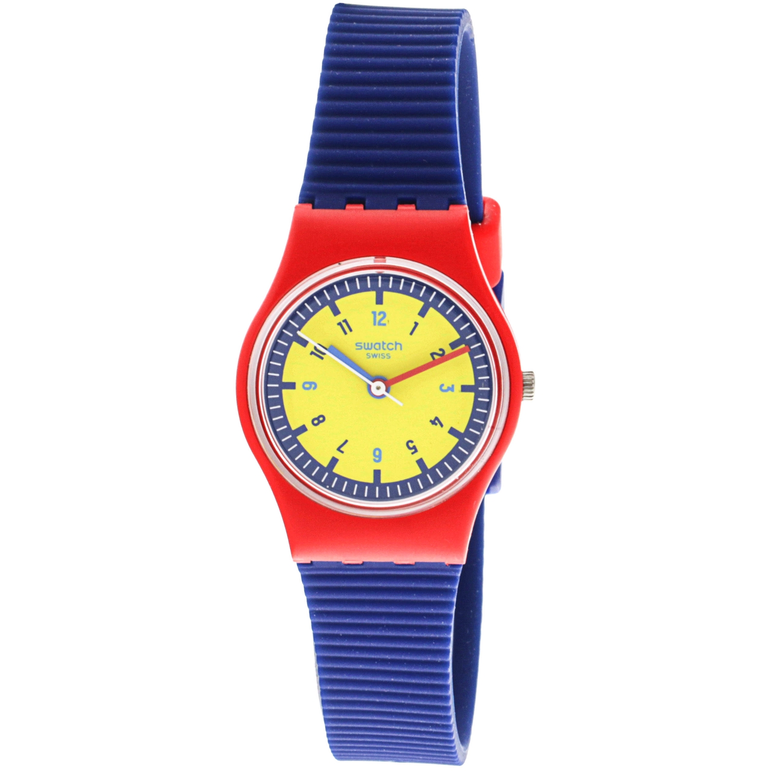 Swatch Women's Lady LR131 Red Silicone Swiss Quartz Fashion Watch ...