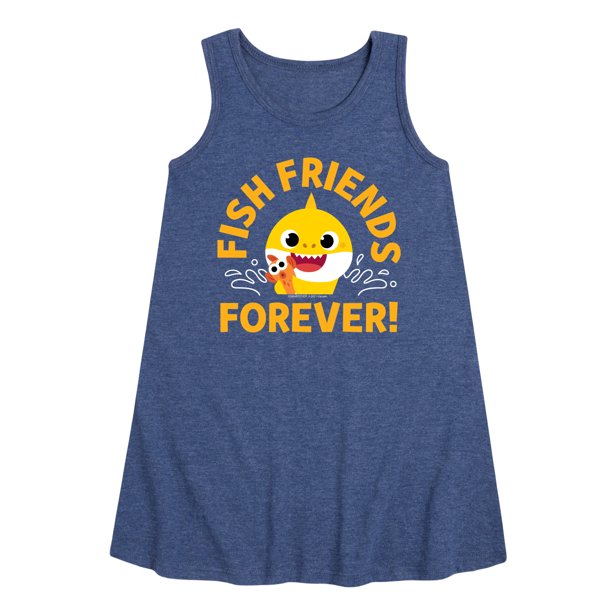 Baby Shark - Fish Friends Forever - Toddler and Youth Girls A-line ...