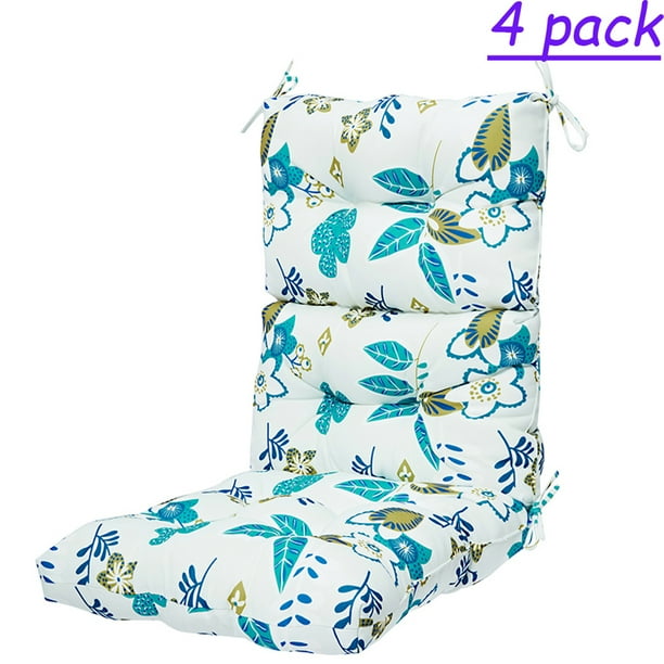 4 Pack Outdoor/Indoor High Back Chair Cushions Deep Seat Patio Seat and ...