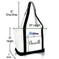 DALIX Womens Custom Monogrammed Names Premium Embroidered Tote Bag ...
