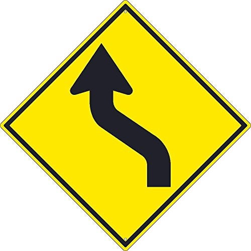 National Marker TM245K Lane Shift Arrow Right Sign - Walmart.com