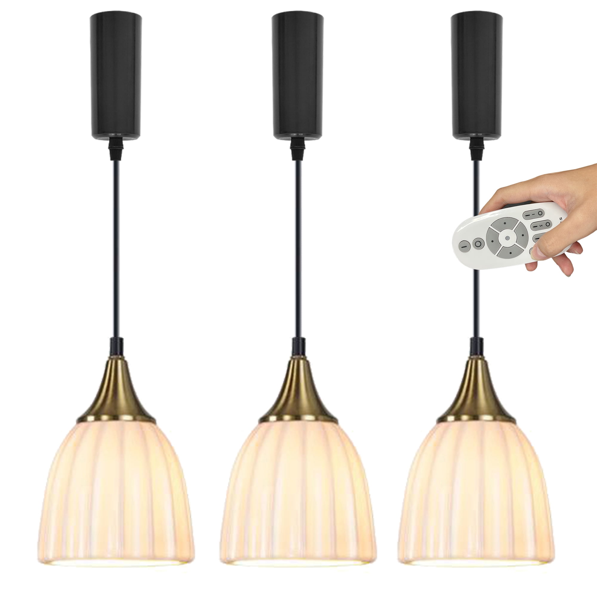 Kiven H Track Pendant Lightning with Remote Control,Adjustable Cord ...