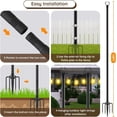 6 Pack 10Ft String Light Poles,Light Poles for Outside Lights,Outdoor ...