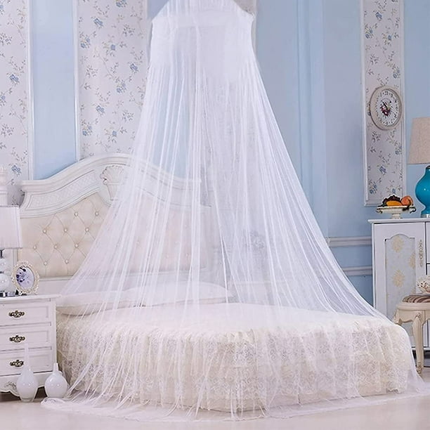 Elegante Cama De Encaje con Dosel Mosquitera Colgada Cúpula Malla con ...