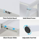 Tribesigns Computer Desk with 2 Drawers, 47 Inch Home Office Desk with ...