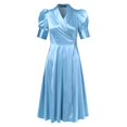 Celmia Women Summer Holiday Short Sleeve Big Swing Silk Dresses ... Celmia Women Summer Holiday Short Sleeve Big Swing Silk Dresses ...