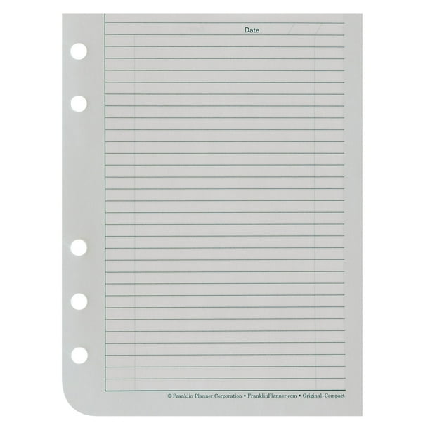 FranklinCovey Original Cut-Away Daily Notes Pages (Compact Size ...