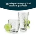 Libbey Yucatan Tumbler and Rocks Glass Set, 16-Piece, Crackle Textured ...