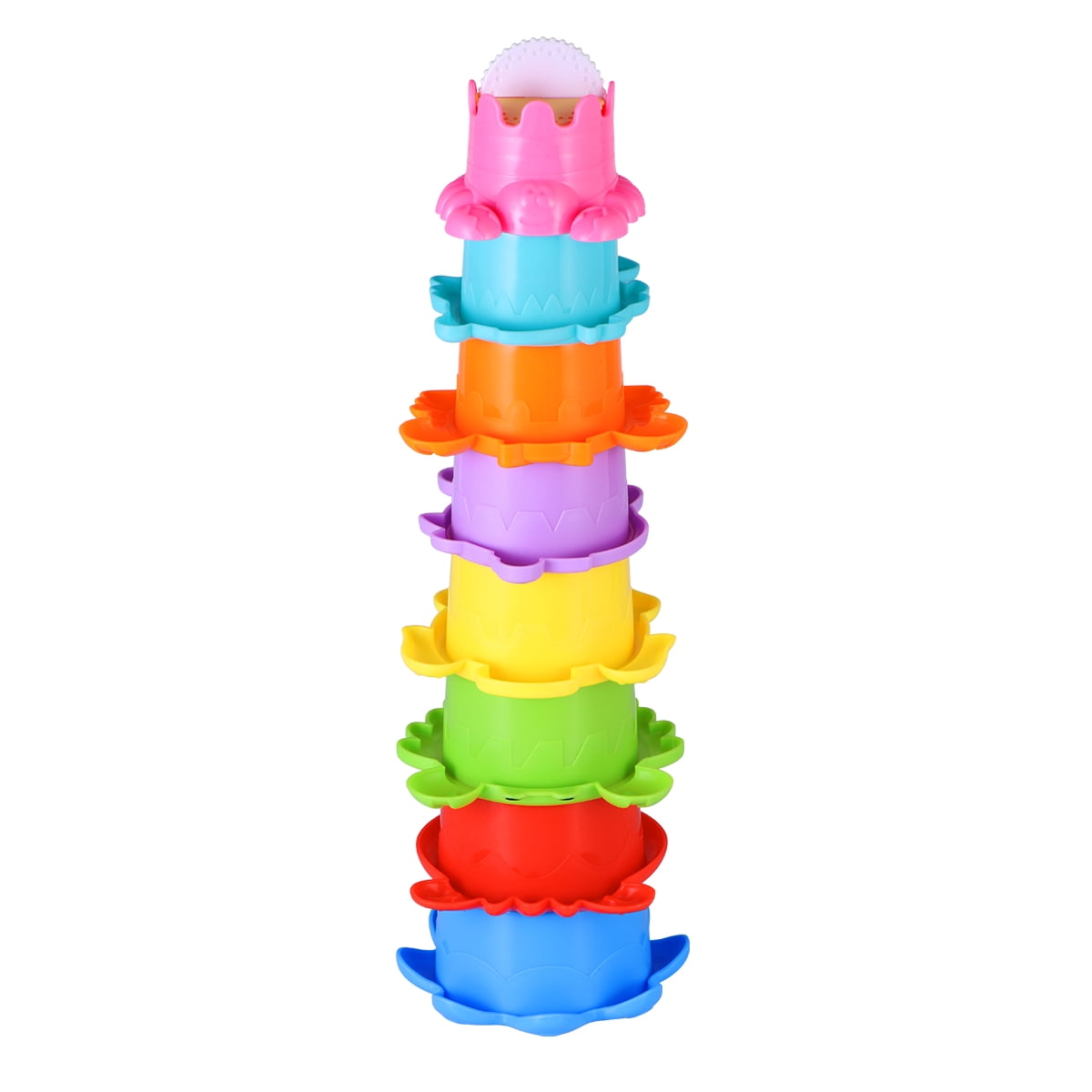 HOMEMAXS 8PCS Colorful Stacking Cups Toy Early Educational Toy For homemaxs-8pcs-colorful-stacking-cups-toy-early-educational-toy-for