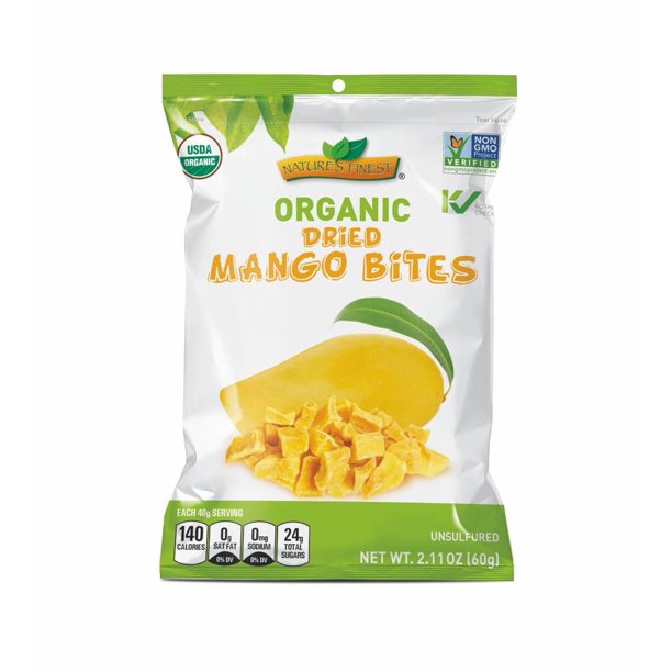 Organic Dried Mango Bites 12 X 2.11oz packs each - Walmart.com