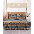 Blue Brown Texas Star Bed Skirt Twin XL Size 18 Inch Drop, Retro ...