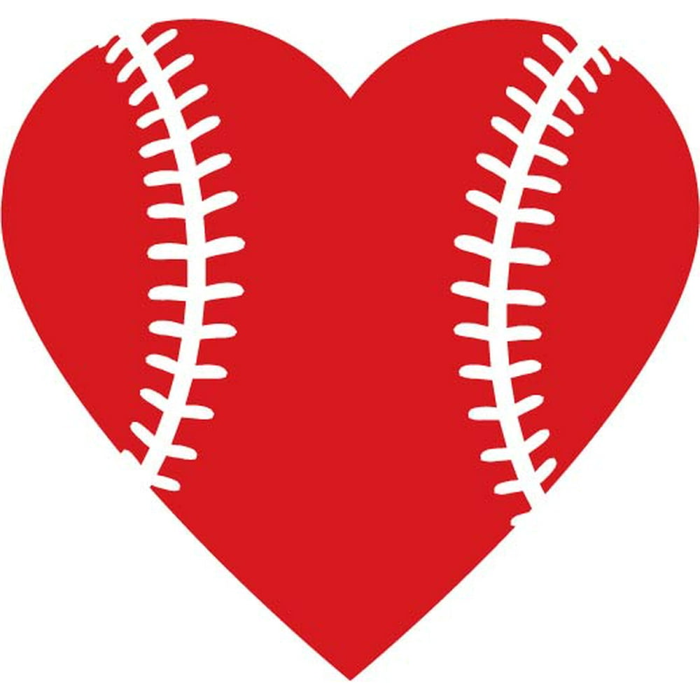 Heart Baseball Love Vinyl Decal Sticker|Cars Trucks Vans Walls Laptops ...