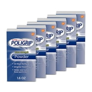 Super Poligrip Extra Strength Denture Adhesive Powder, 12h Hold, Zinc ...