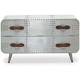 Aluminum 2 Drawer Aviator Chest Accent Storage Cabinet for Bedroom ...