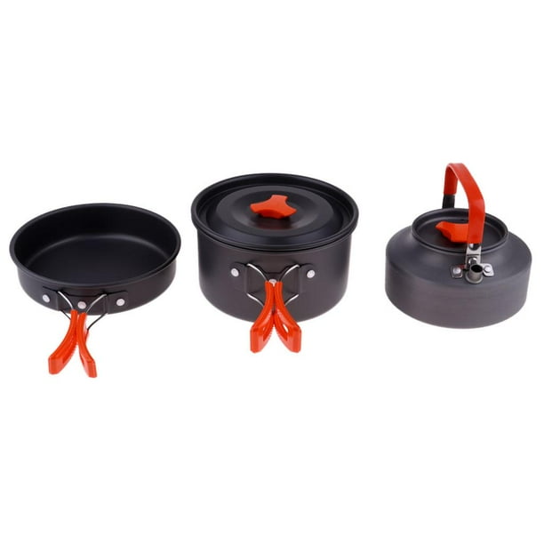 LOVIVER Lightweight Folding Non Stick Cooking Cookware Set Pot Frying ...