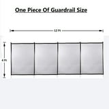 Veryke 4x12 Ft Outdoor Swimming Pool Barrier Safety Fence Section 4 Set ...