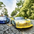 Light Up Transparent Car Toy for Kids 1:32 Electric Universal Inertia ...