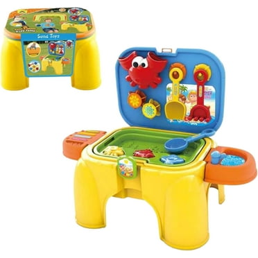 Step2 Crabbie Sandbox Red Plastic Sand Table for Toddlers with Cover 4 ...