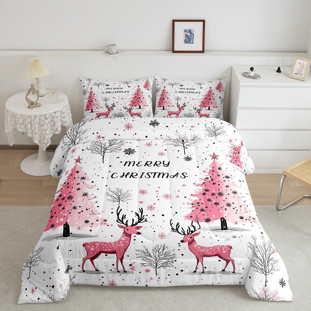 Click here for Erosebridal Merry Christmas Comforter Set Queen Si... prices