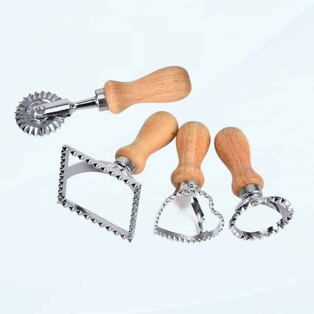 Ravioli Stamp Set 4 Piece Pasta Making Tools Square Round Heart Wheel ...