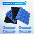 24Pcs 25X25X5Cm Studio Acoustic Soundproof Foam Pyramid Noise ...