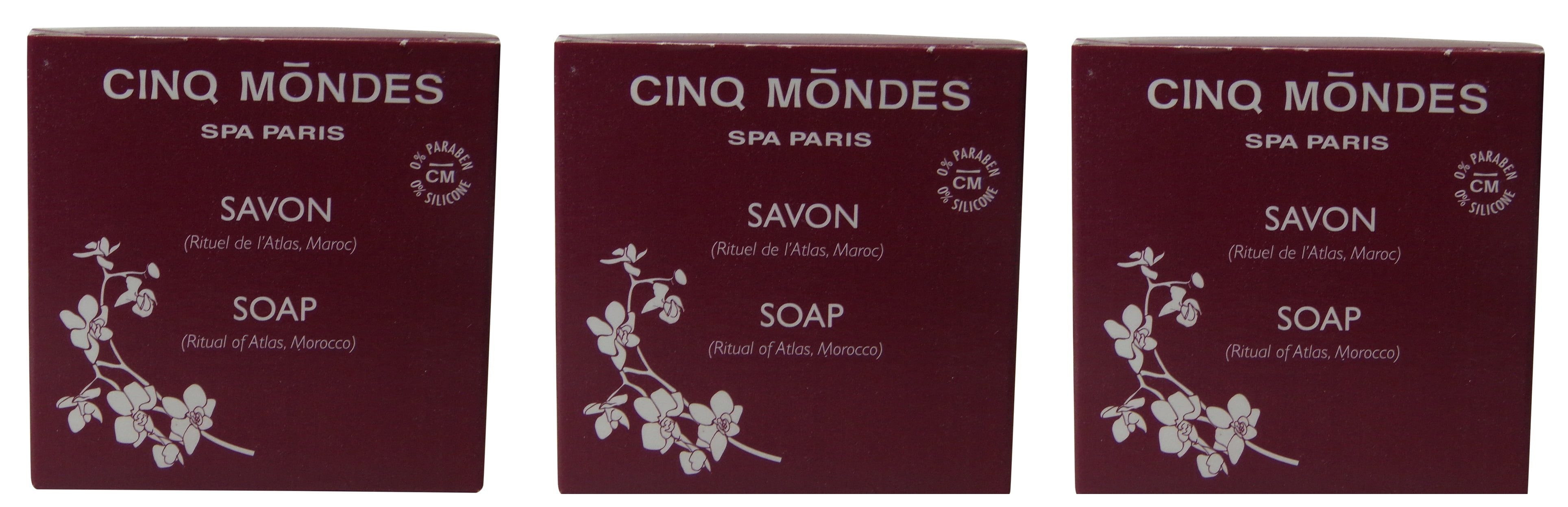 Cinq Mondes Soap Rituel de l'Atlas lot of 3 each 1.4oz. Total of 8.4oz ...