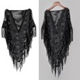 Elegant Hollows Out Womens Shawl Versatiles Breathable Sheer Polyester ...