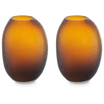 Signature Design by Ashley Embersen Amber Glass Decorative Vase Set of ...