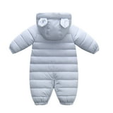 Lovebay Newborn Baby Girl Boy Hooded Bear Snowsuit Down Jumpsuit Puffer Romper Coat - Walmart.com