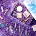 0.5 LB Purple Gold Crinkle Cut Paper Shred Filler Metallic Shredded ...