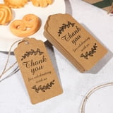 100pcs Kraft Paper Gift Tags Gift Wrapping Labels Wedding Birthday ...
