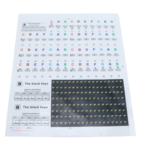 Ccdes Piano Scale Stickers,Piano Keyboard Stickers,Piano Keyboard ...