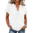Blczomt White Women Blouses Tunic 2026 Tee Summer Casual Women's Blouse ...