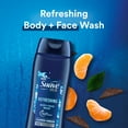 Suave Men Body & Face Wash, Cedarwood and Mandarin, Refreshing, All Skin Types 18 fl oz ...