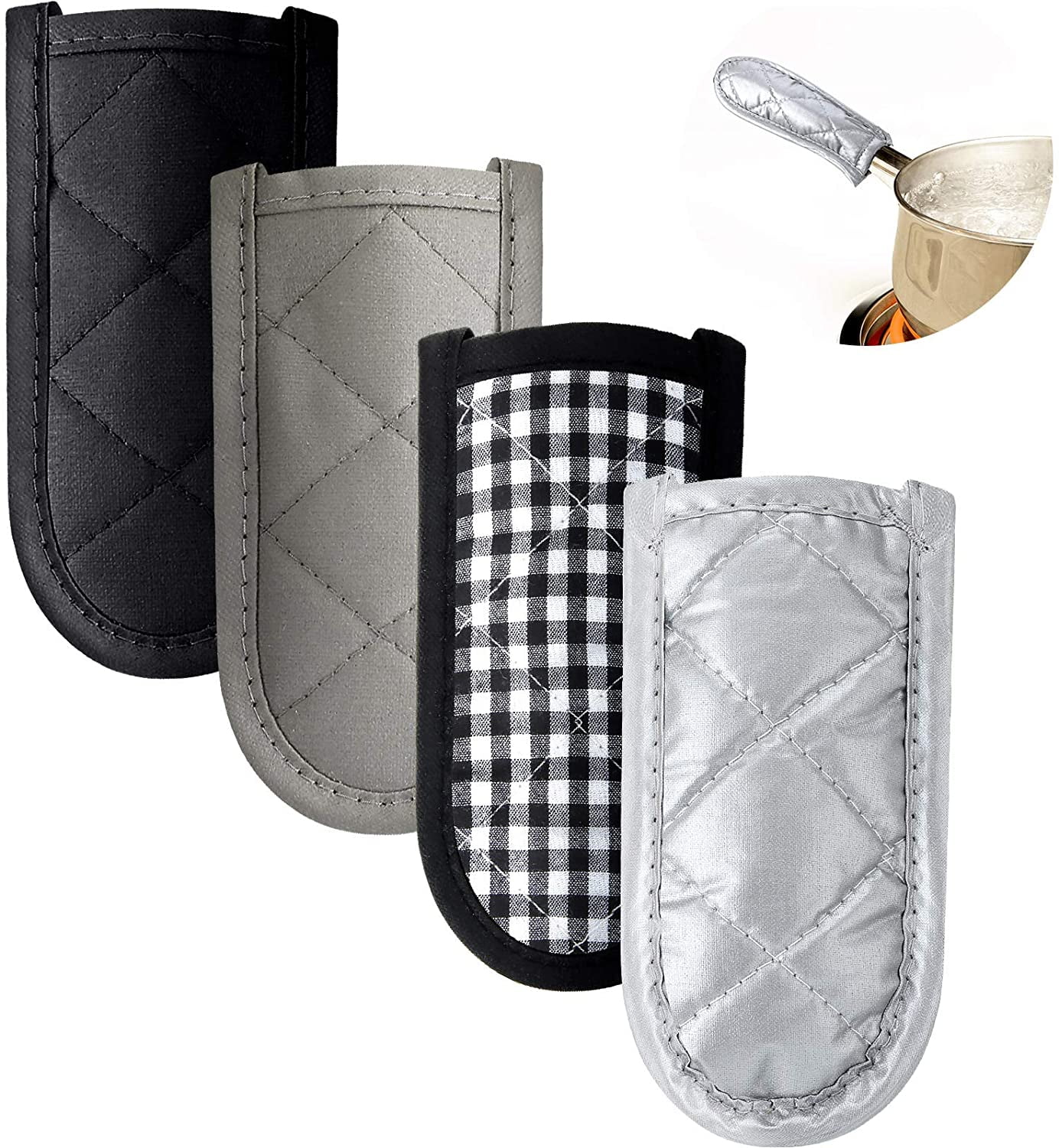 4 Pieces Hot Handle Holders Pan Handle Sleeves Heat Resistant Pan ...