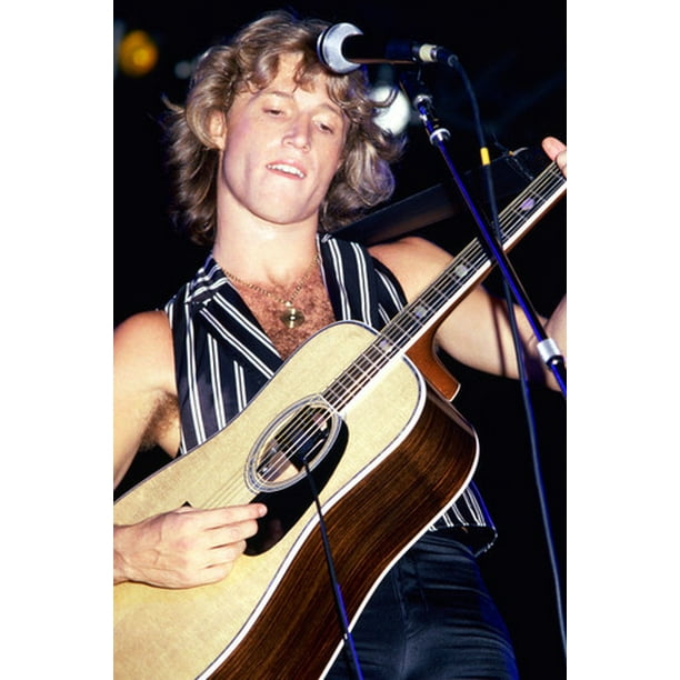 Andy Gibb concert playing guitar 24x36 Poster - Walmart.com