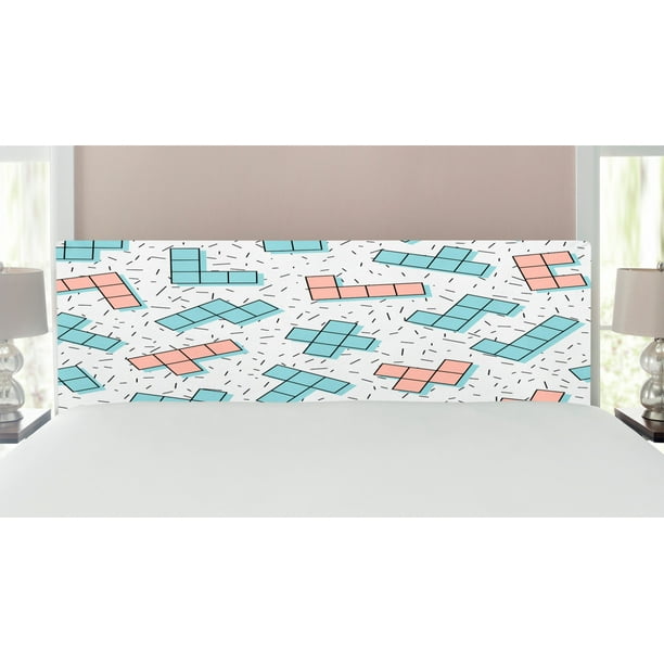 90s Headboard, Geometric Patterns in Retro Memphis Style Abstract Art ...
