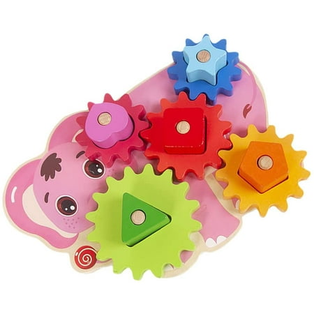 Wooden Board Gear Stem Construction Toy Montessori Board Toddler ...